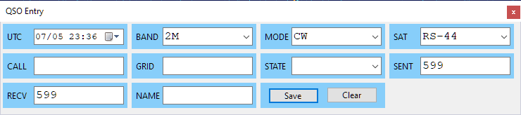 QSO Entry Panel | SkyRoof